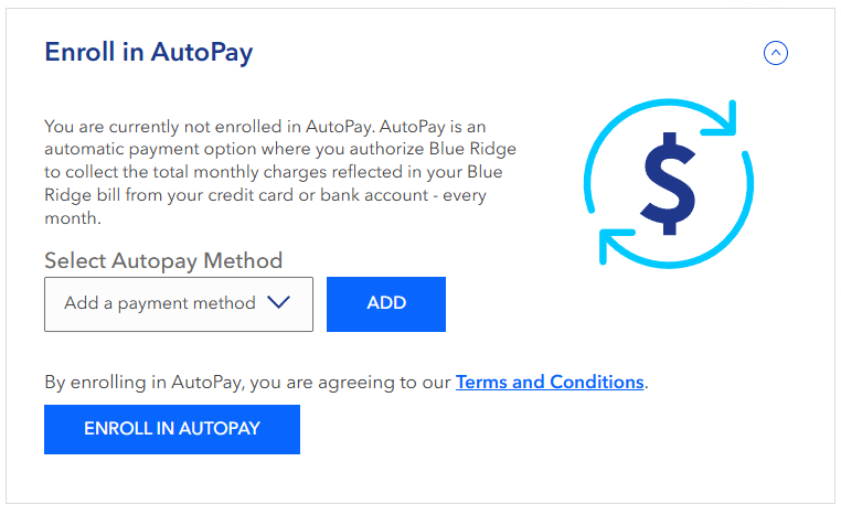 Automatic or Recurring Payments (AutoPay) – Blue Ridge